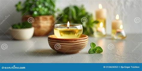 Elegant Aromatic Reed Diffuser With Golden Light Reflection Generative Ai Stock Illustration