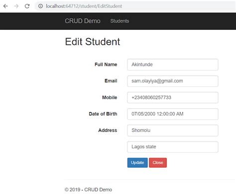 Implementing Crud Operation With Entity Framework In Mvc Part