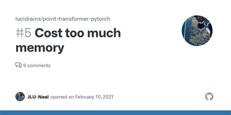 Cost Too Much Memory Issue Lucidrains Point Transformer Pytorch Github