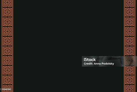 그리스 장식 프레임 그리스 개념 고대 그리스 그리스 디자인 초대장 전단지 및 인사말 카드의 템플릿 벡터 일러스트 레이 션 검정 배경 인쇄 0명에 대한 스톡 벡터 아트 및