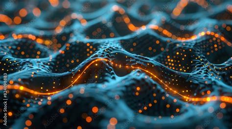 Describe A Visualization Of A Neural Network With Interconnected Nodes And Layers Processing