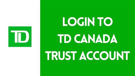 How To Login Td Canada Trust Account 2023 Td Easyweb Sign In Youtube