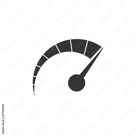 Speedometer Icon Template Black Color Editable Speedometer Symbol Vector Sign Isolated On White