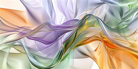 Colorful Abstract Silk Waves With Dynamic Forms Vibrant Colors And Innovative Design Stock