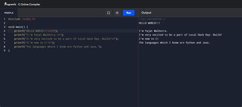 My First C Program Devpost