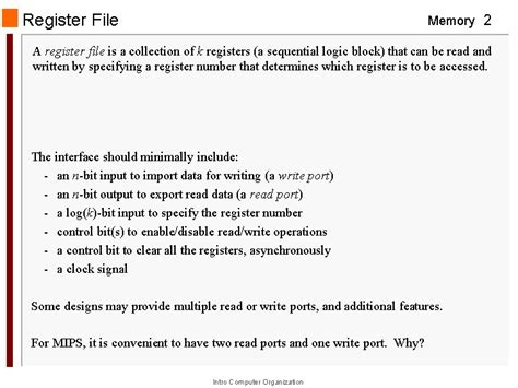 4 Bit Register Memory 1 Built Using D