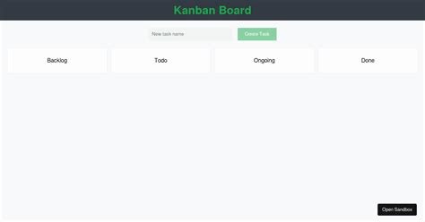Kanban Board Codesandbox