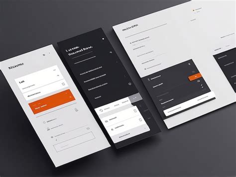 Premium Photo Clean Minimalist Navigation Bar With Intuitive Dropdown
