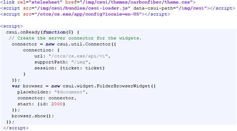 Folder Browser Widget Not Work As Expected In Custom Html Page In Cs 21x Opentext Forums