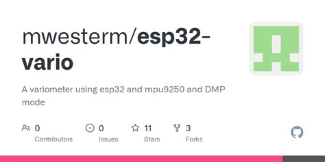 Github Mwestermesp32 Vario A Variometer Using Esp32 And Mpu9250 And Dmp Mode