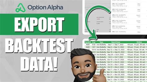 How To Export Backtest Data In Option Alpha Automated Trading Platform