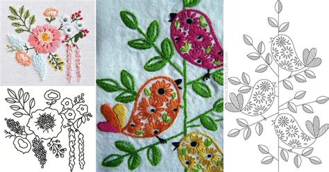 Dibujos Para Bordar Hermosas Flores