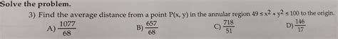 Solved Solve The Problem Find The Average Distance From Chegg