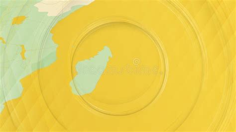 Abstract Map Of Mauritius And Surrounding Regions With Circular