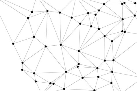 Premium Vector Abstract Polygonal Mesh With Black Nodes And Thin Lines Creating A Minimalist