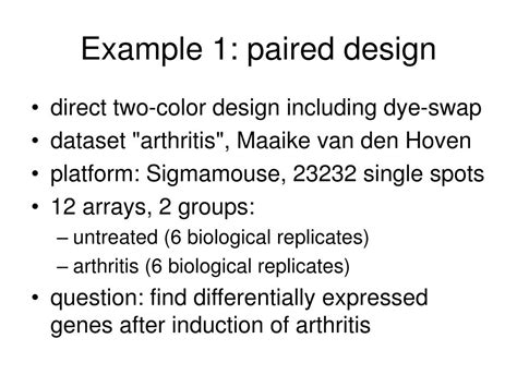 Ppt Limma Linear Models For Microarray Data Powerpoint Presentation
