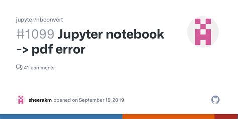 Jupyter Notebook Pdf Error · Issue 1099 · Jupyternbconvert · Github