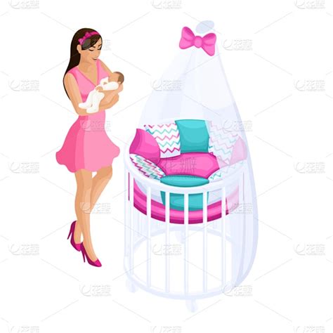 婴儿 女孩 三维图形 高雅 儿童 男孩 粉色 式样 可爱的 小的素材 花瓣网