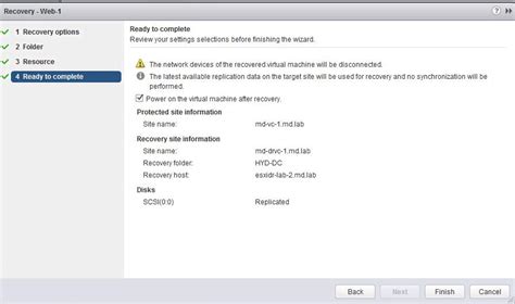 How To Perform Recovery Of The Virtual Machine Using Vsphere Replication