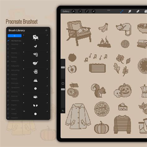 Procreate Pixel Art Autumn Brushset And Illustrations Toffu Co Procreate Pixel Art Autumn Brushset And Illustrations Toffu Co
