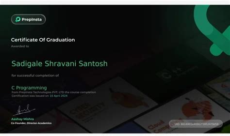 Shravani Sadigale On Linkedin C Programming Certificate