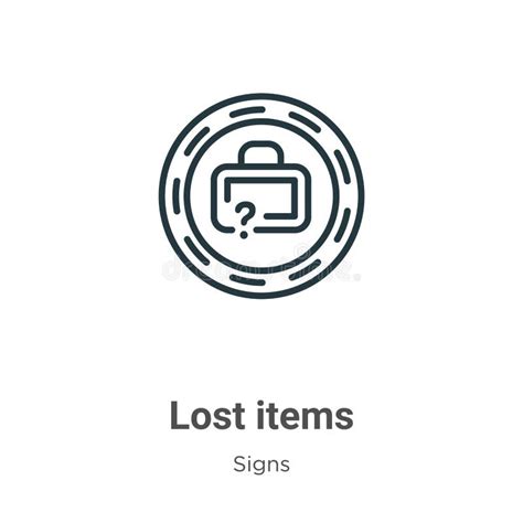 Black Lost And Found Icon Or Logo Stock Vector Illustration Of