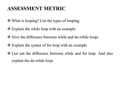 Loops In C Programming Language Pptx Programming Languages Computing