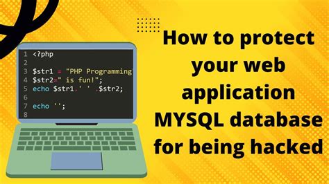 How To Protect Your Web Application MYSQL Database For Being Hacked Cybergenics YouTube