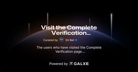 Visit The Complete Verification Credential Galxe