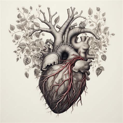 Premium Ai Image Illustration Of An Anatomically Correct Human Heart Where A Great Pi