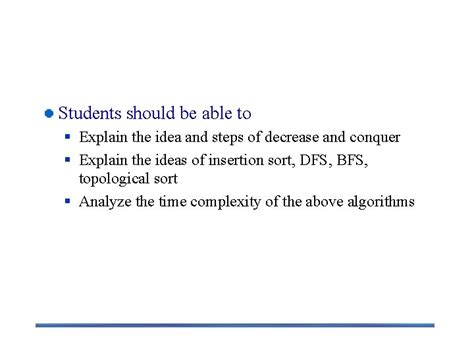 Decrease And Conquer Decrease And Conquer Technique Insertion