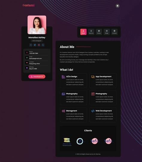 Bostami Tailwind Css Personal Portfolio Template
