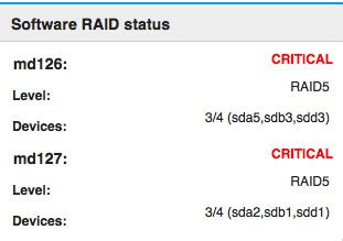 Software RAID Status Critical Support NethServer Community