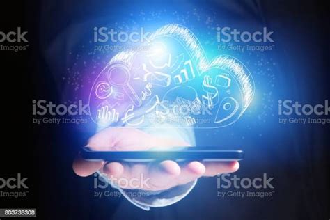 클라우드 스토리지 아이콘 스마트폰기술의 개념에 밖으로 비행의 개념 개념에 대한 스톡 사진 및 기타 이미지 개념 개념과 주제 기업 재무와 산업 Istock