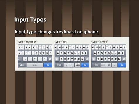 Input Types Input Type Changes