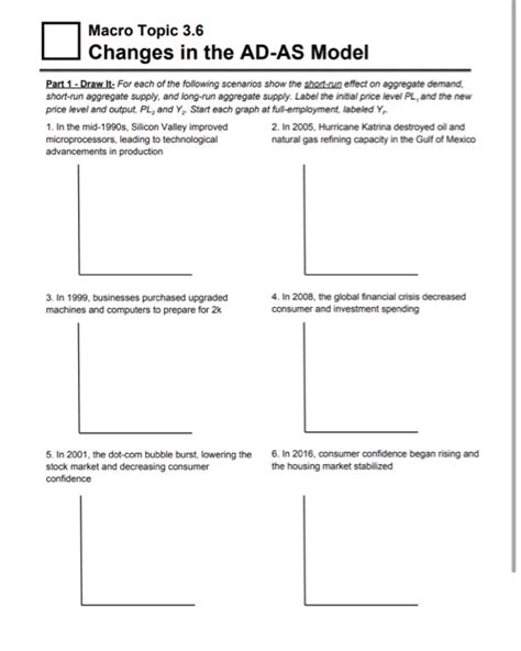 Macro Topic 3 6 Changes In The AD AS Model Part 1 Chegg Com