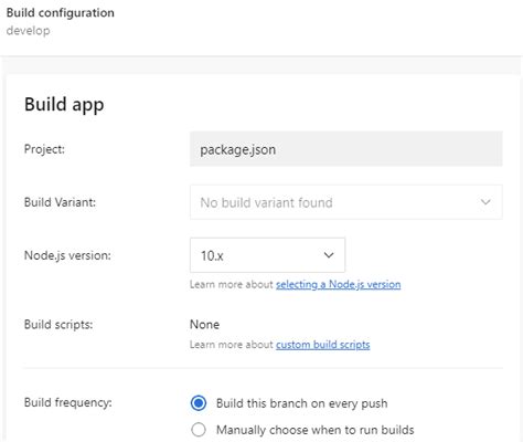App Center Shows No Build Variants For React Native Android Stack