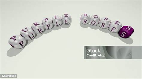 거울 바닥에 입방 문자로 배열 보라색 장미의 크로스 워드 퍼즐 개념 의미와 프리젠 테이션 배경 과 삽화 3d 일러스트레이션 0명에 대한 스톡 사진 및 기타 이미지 Istock