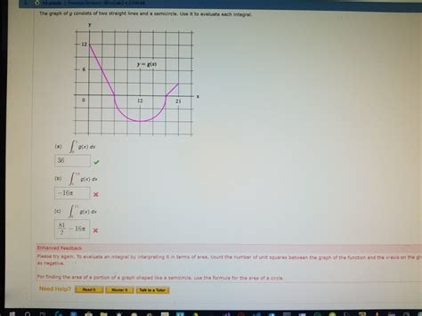 Solved The Graph Of G Consists Of Two Straight Lines And A Chegg