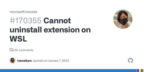 Cannot Uninstall Extension On WSL Issue 170355 Microsoft Vscode