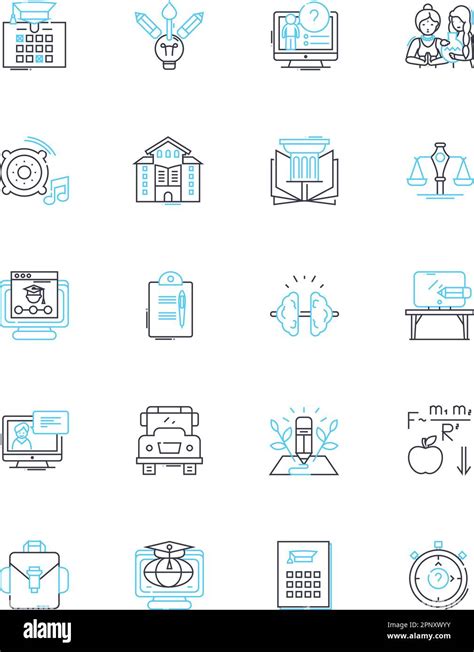 Innovative Campus Linear Icons Set Technology Collaboration Creativity Progress