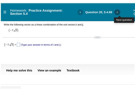Solved H Homework Practice Assignment Section 5 4 Question Chegg Com