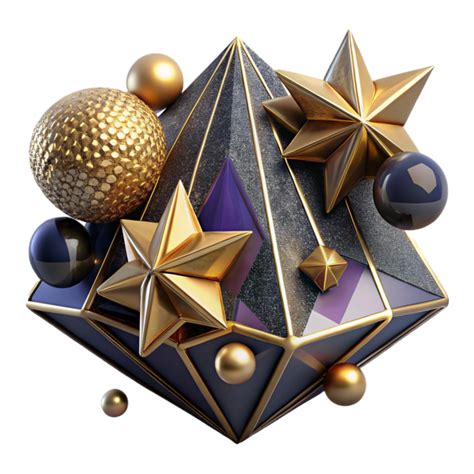 Magnificent Artistic Geometric Pattern Isolated Cutout Abstract Geometric Shapes Design Genuine