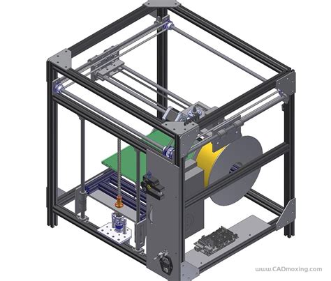 铝型材框三轴数控3d打印机三维模型 Cad模型网海量3d模型图纸免费下载。