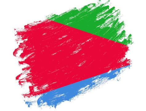 Premium Photo Eritrea Flag Painted On A Grunge Brush Stroke White Background
