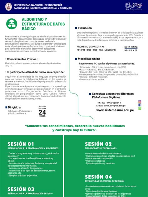 algoritmo y estructura de datos basico sistemasuni uni pdf