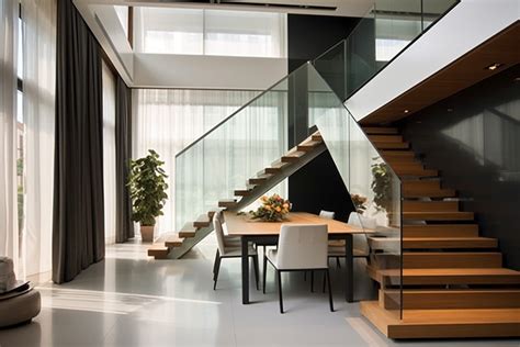 유리 계단과 유리 난간이 있는 현대적인 집 가구 계단 우주 배경 일러스트 및 사진 무료 다운로드 Pngtree