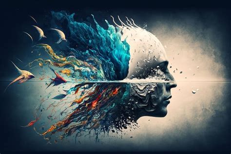 Premium AI Image A Woman S Face With A Tree Inside It