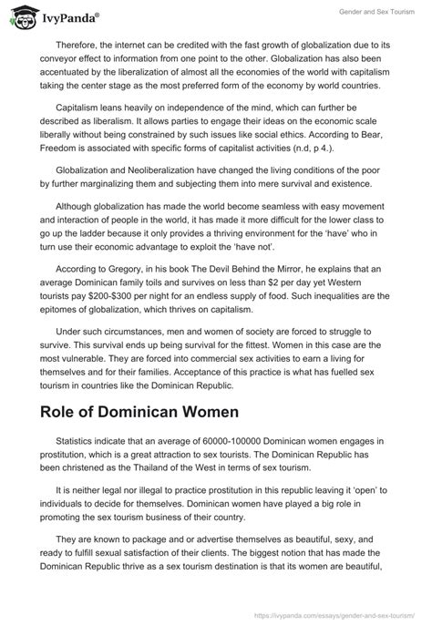 Gender And Sex Tourism Words Critical Writing Example