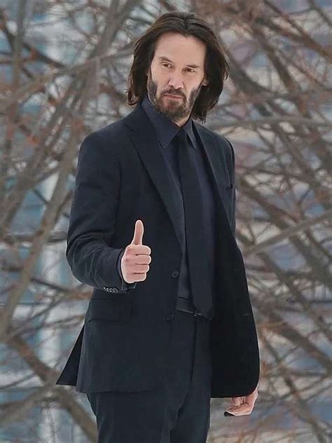 Keanu Reeves John Wick Chapter 4 Black Suit New American Jackets